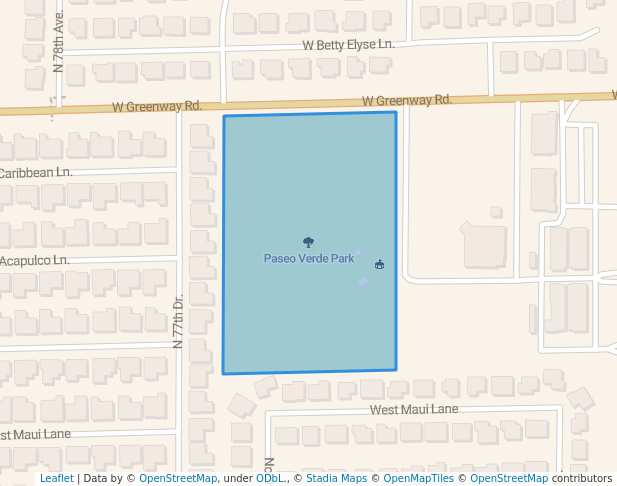 Paseo Verde Park in Peoria | Map and Routes