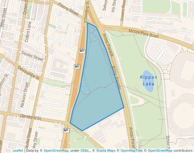 Moore Park in Moore Park | Map and Routes