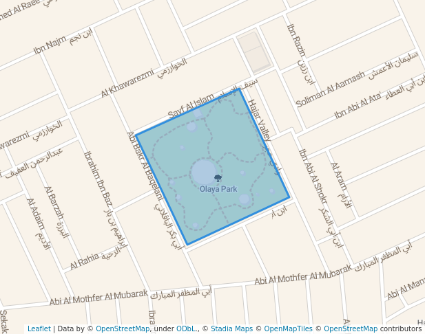 Olaya Park in Riyadh | Map and Routes