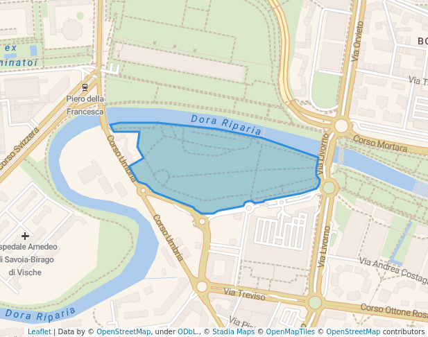 Parco Dora (area Michelin) in Torino | Map and Routes