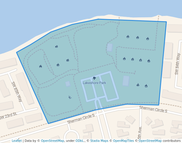 Lakeshore Park in Miramar | Map and Routes