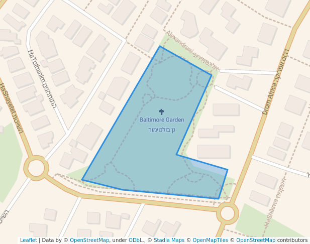 Baltimore Garden in Ashkelon | Map and Routes