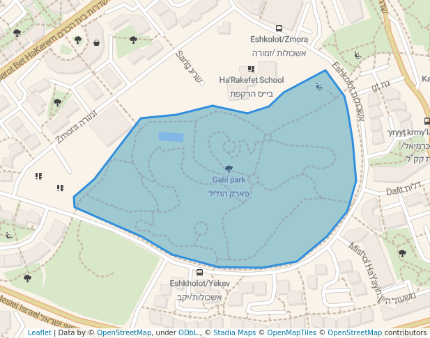 Galil park in Karmiel | Map and Routes