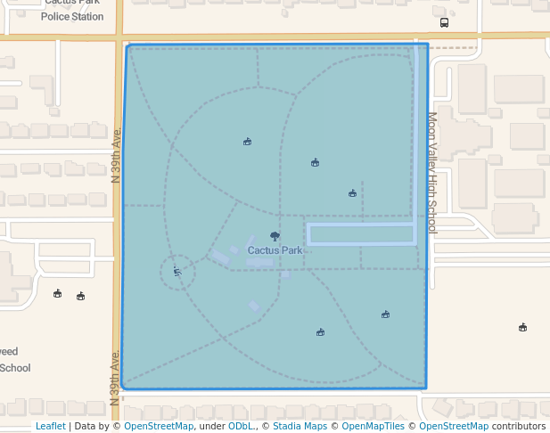 Cactus Park in Phoenix | Map and Routes
