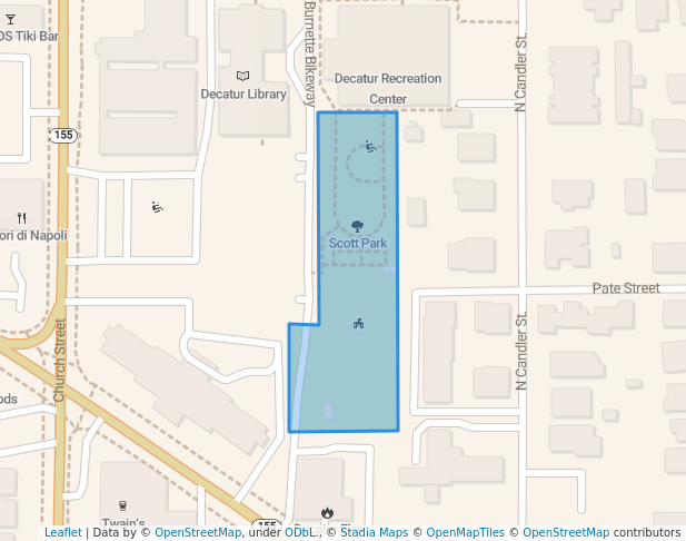Scott Park in Decatur | Map and Routes