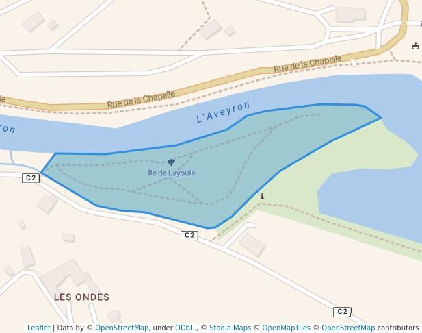 Île de Layoule in Rodez | Map and Routes