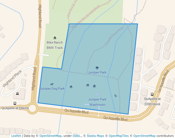 Juniper Park in Kamloops | Map and Routes