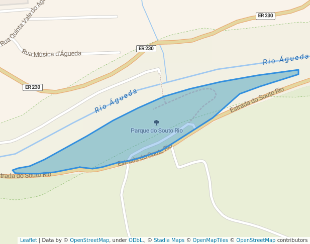Parque do Souto Rio in Águeda | Map and Routes