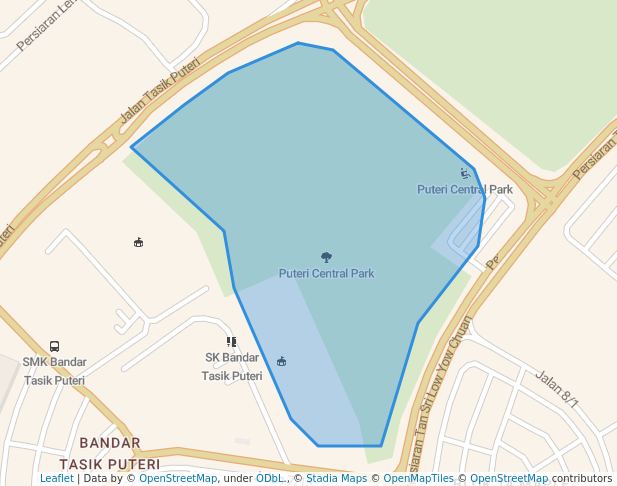 Puteri Central Park in Rawang | Map and Routes