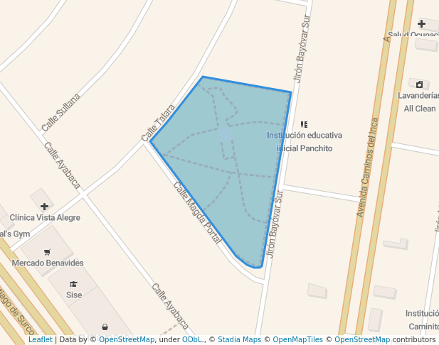 Parque Bayóvar in Santiago de Surco | Map and Routes