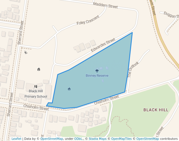 Binney Reserve in Black Hill | Map and Routes