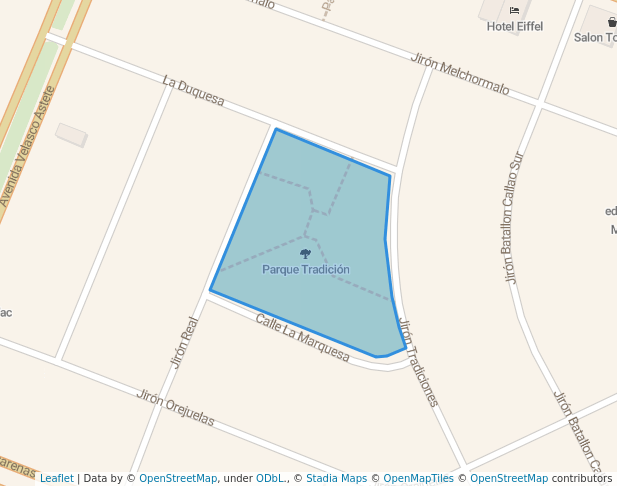 Parque Tradición in Santiago de Surco | Map and Routes