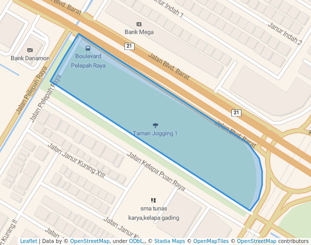 Taman Jogging Kelapa Gading 1 in Jakarta | Map and Routes