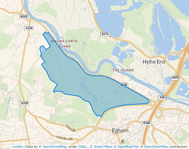 Runnymede in Englefield Green | Map and Routes