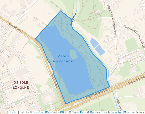 Zalew Nowohucki Park in Kraków | Map and Routes