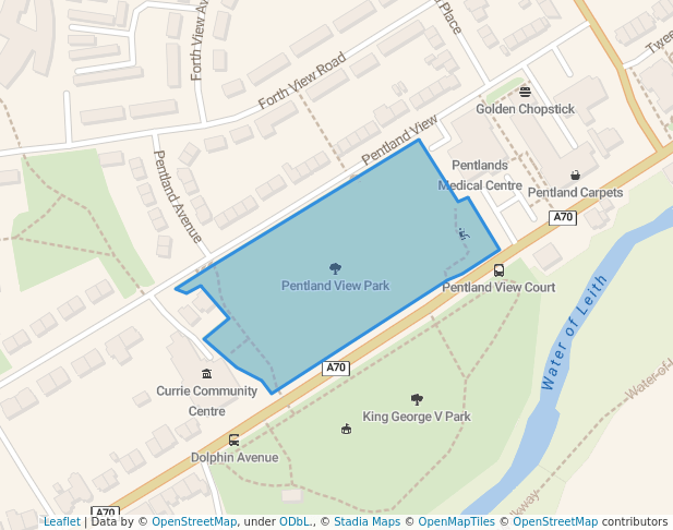 Pentland View Park in Currie | Map and Routes
