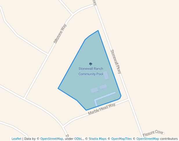 Stonewall Ranch Community Pool in Liberty Hill | Map and Routes