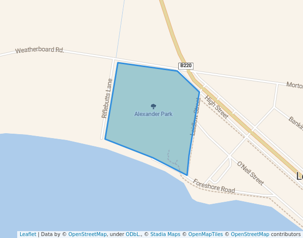 Alexander Park in Learmonth | Map and Routes