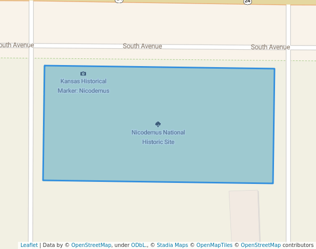 Nicodemus National Historic Site in Bogue | Map and Routes