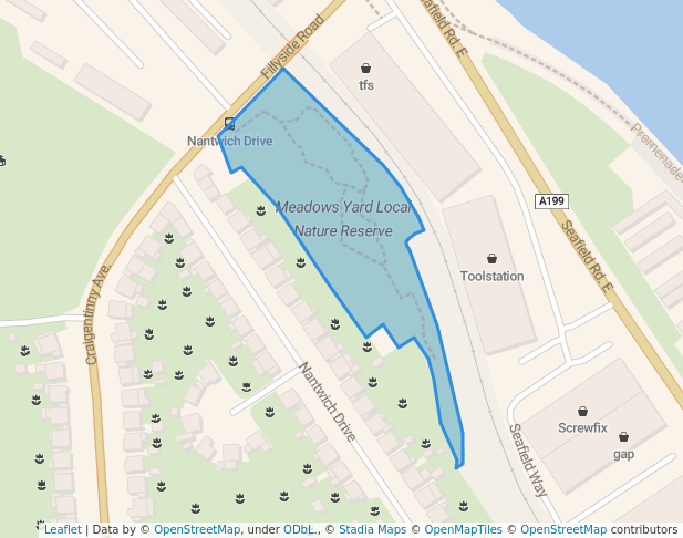 Meadows Yard Local Nature Reserve in Edinburgh | Map and Routes