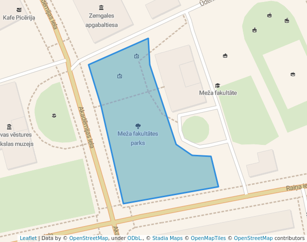 Meža fakultātes parks in Jelgava | Map and Routes