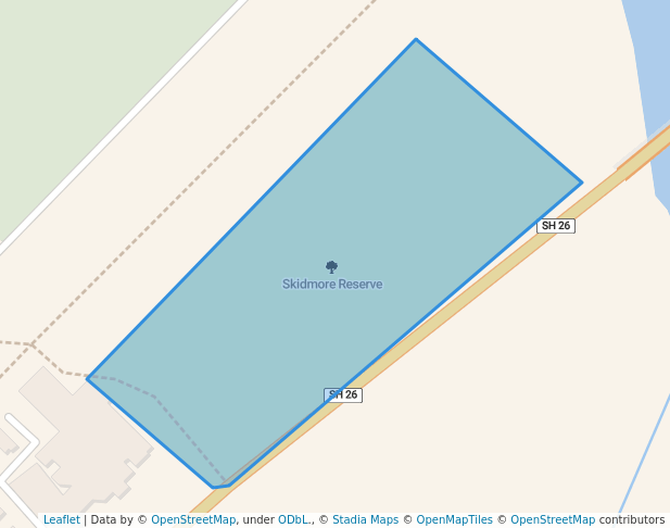 Skidmore Reserve in Te Aroha | Map and Routes