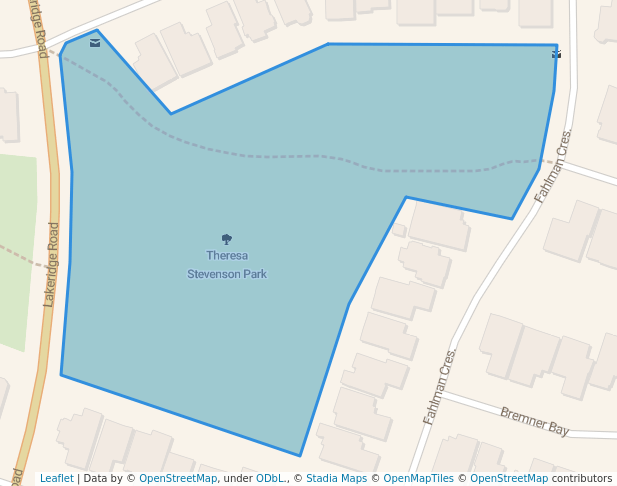 Theresa Stevenson Park in Regina | Map and Routes
