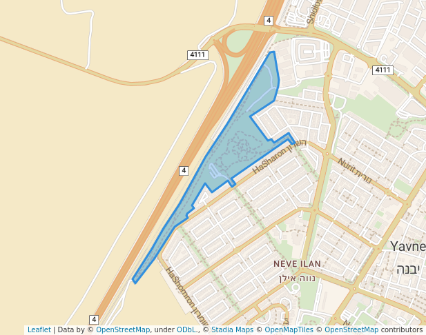 HaSharon Park in Yavne | Map and Routes