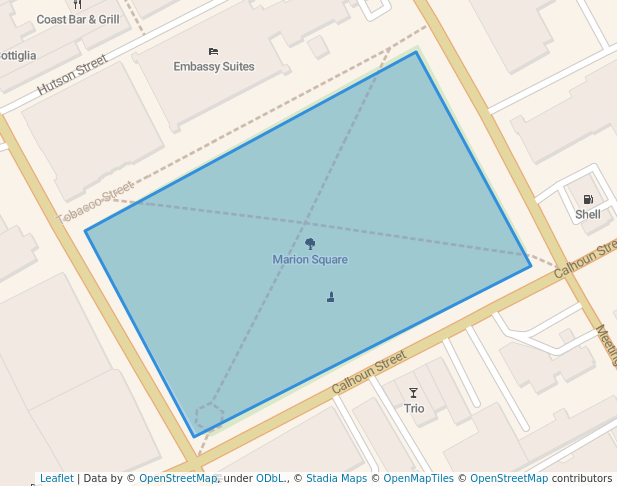 Marion Square in Charleston | Map and Routes