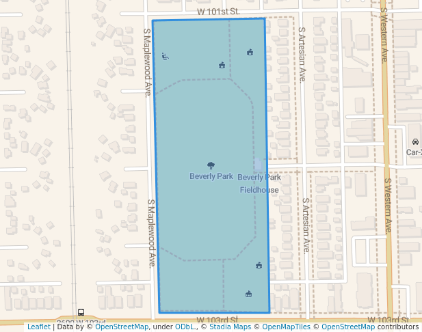 Beverly Park in Chicago | Map and Routes