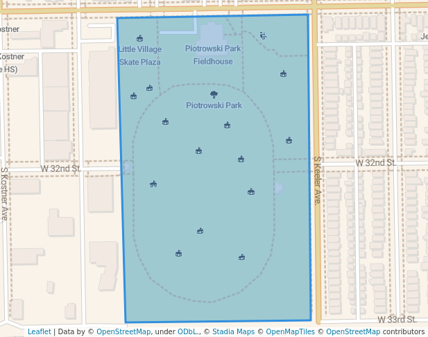 Piotrowski Park in Chicago | Map and Routes