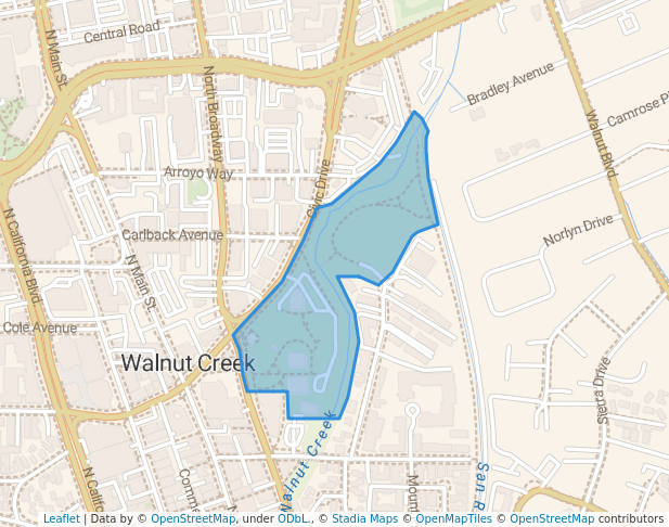 Civic Park in Walnut Creek | Map and Routes