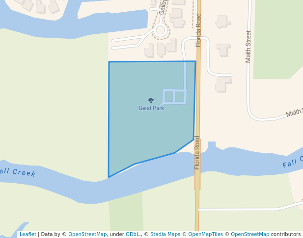 Geist Park in Fortville | Map and Routes