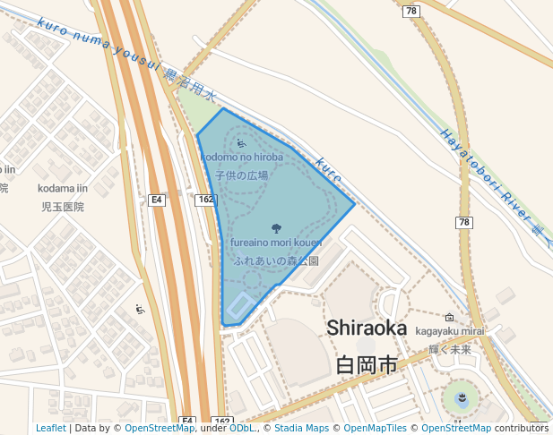 ふれあいの森公園 in Shiraoka | Map and Routes