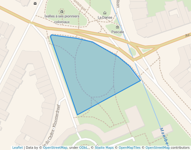 Square de la Croix Rouge - Rode-Kruissquare in Elsene | Map and Routes