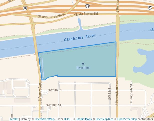 River Park in Oklahoma City | Map and Routes