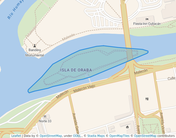 Isla de Oraba in Culiacán Rosales | Map and Routes