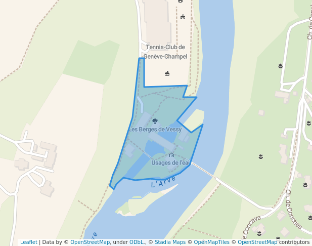 Les Berges de Vessy in Veyrier | Map and Routes