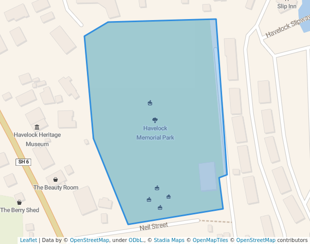 Havelock Memorial Park in Havelock | Map and Routes