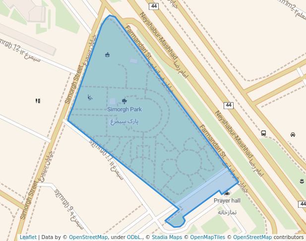 Simorgh Park in Neyshabur | Map and Routes