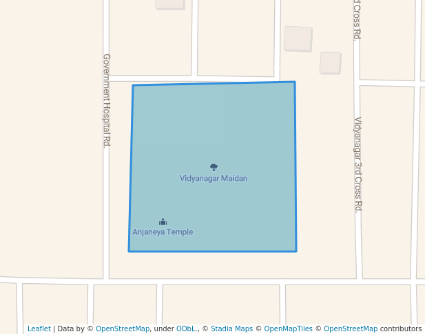 Vidyanagar Maidan in Harihar | Map and Routes