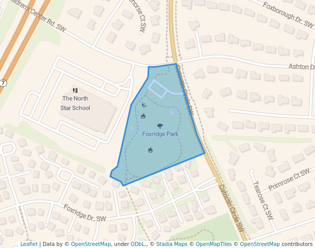 Foxridge Park in Leesburg | Map and Routes