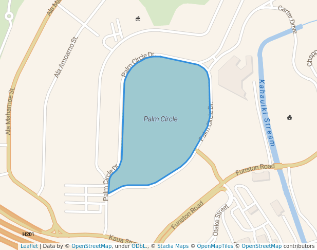 Palm Circle in Honolulu | Map and Routes