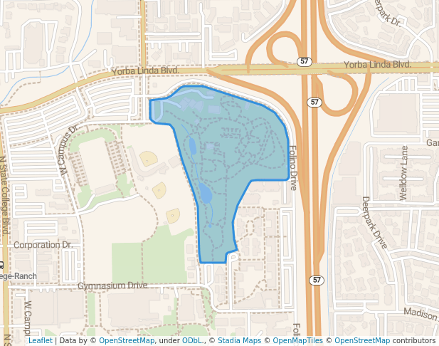Fullerton Arboretum in Fullerton | Map and Routes