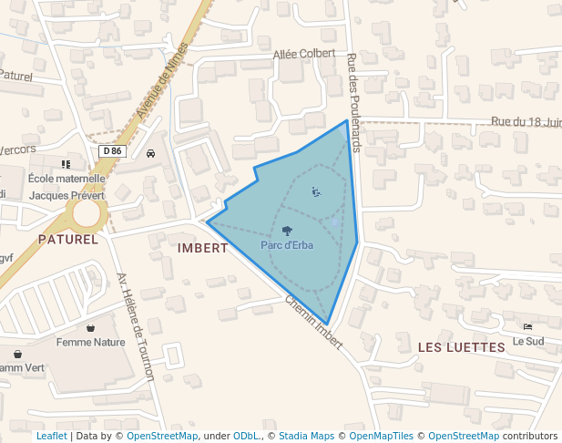Parc d'Erba in Tournon-sur-Rhône | Map and Routes