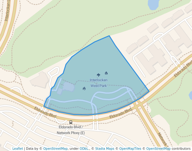 Interlocken West Park in Broomfield | Map and Routes