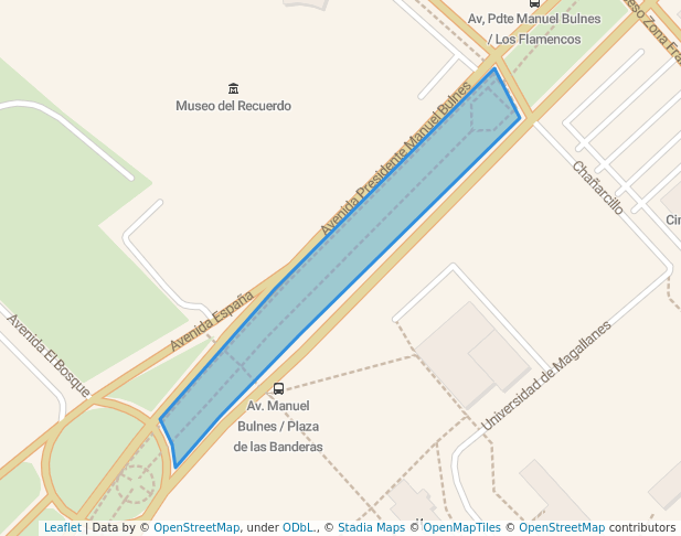 Plaza de la Banderas in Magallanes | Map and Routes