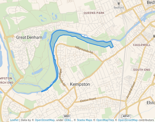 Kempston Riverside Park in Kempston | Map and Routes