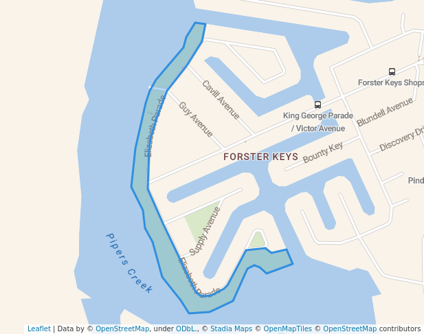 Elizabeth Reserve in Forster | Map and Routes