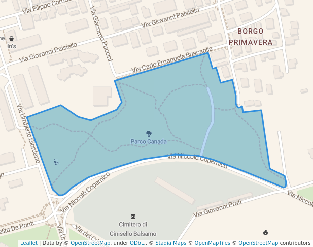 Parco Canada in Cinisello Balsamo | Map and Routes
